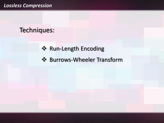 Lossless Compression | PPTX