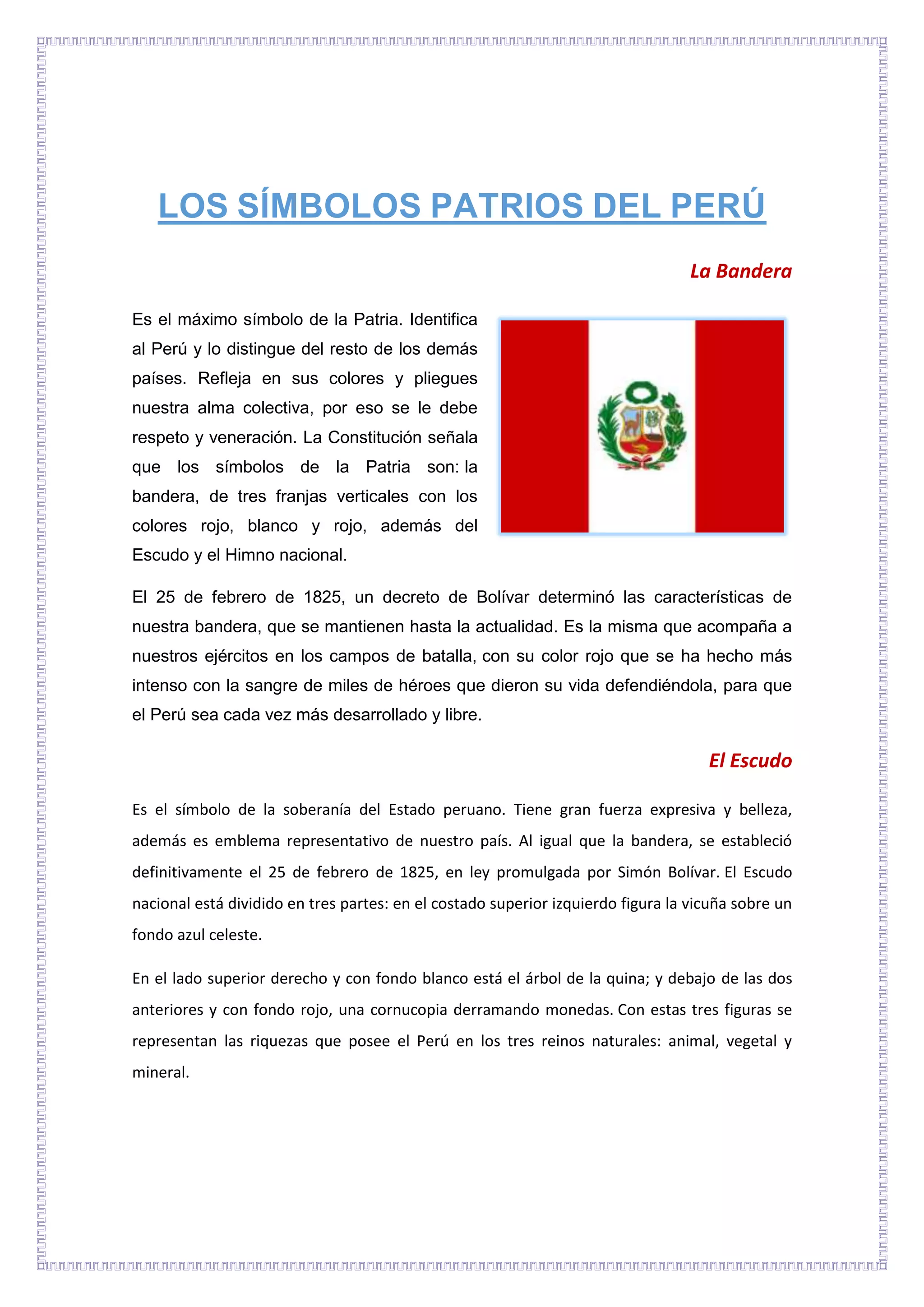 Los símbolos patrios | DOCX