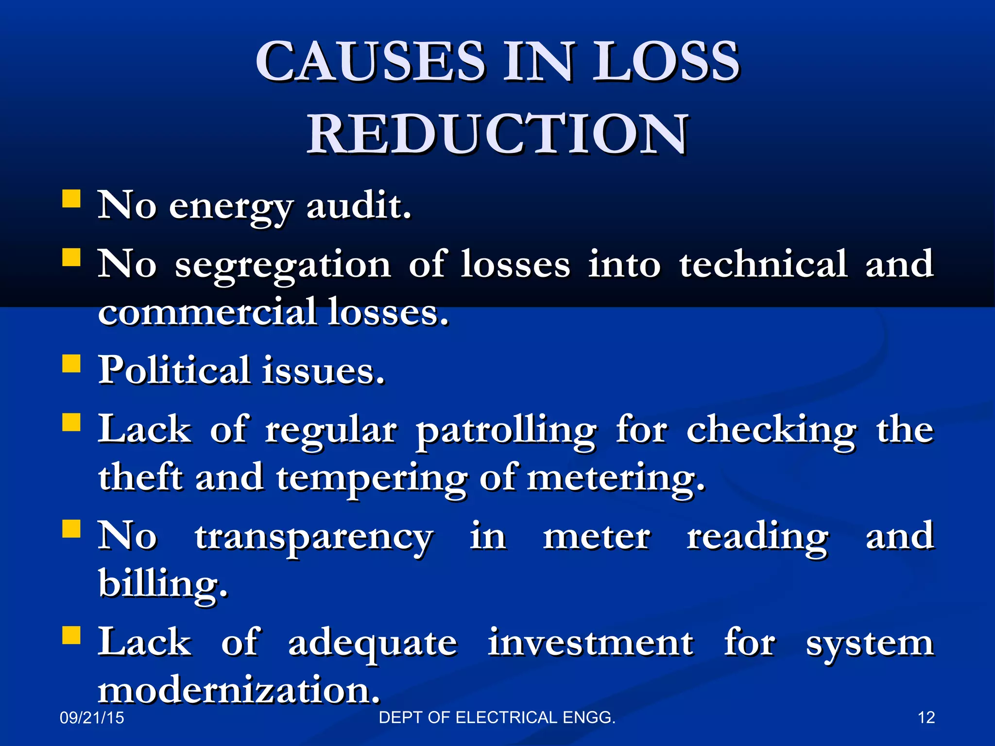 Loss minimisation in power system | PPT