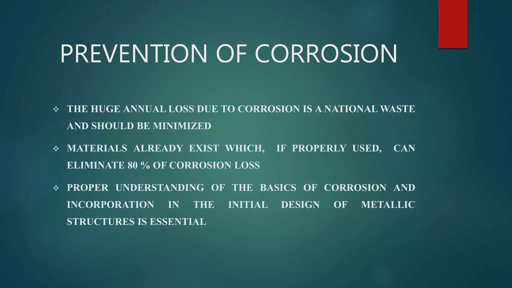 Loss of corrosion and prevention of corrosion | PPTX