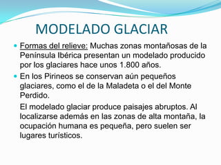 Modelado Torrencial y Glaciar (Los Solfamidas) | PPTX