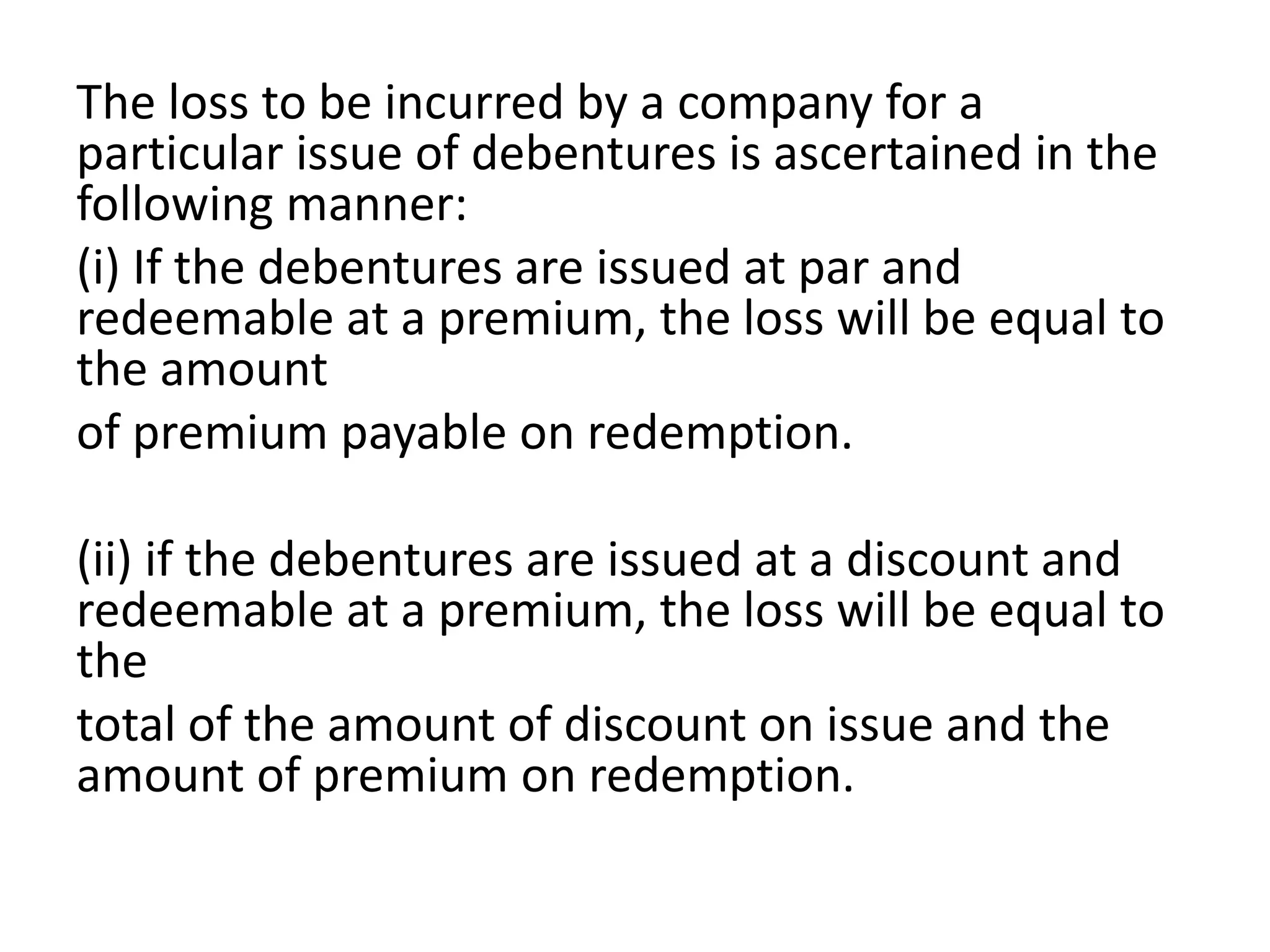 Loss on issue of debentures saaaaaa... | PPTX | Business Accounting ...