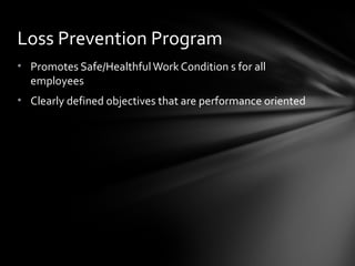 Loss prevention and risk management | PPT