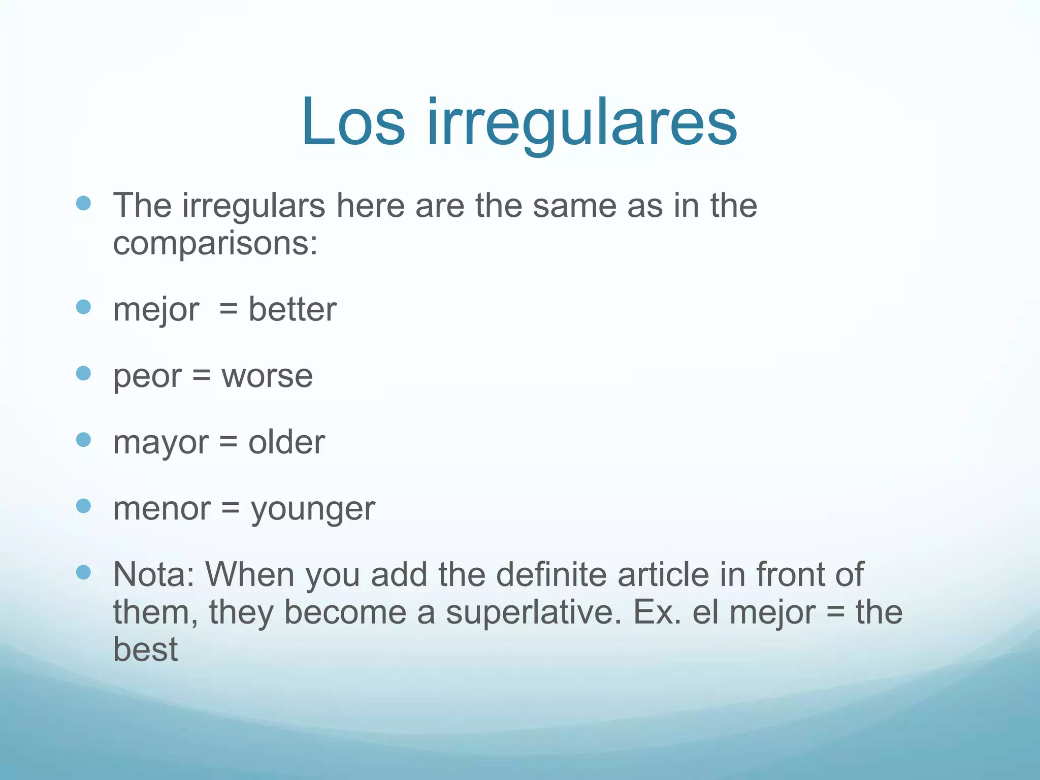 Los Superlativos | PPTX