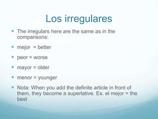 Los Superlativos | PPTX