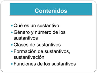 Los sustantivos | PPTX