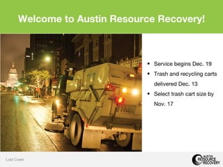 Austin Resource Recovery: Lost Creek | PPT | Household Supplies | Shopping