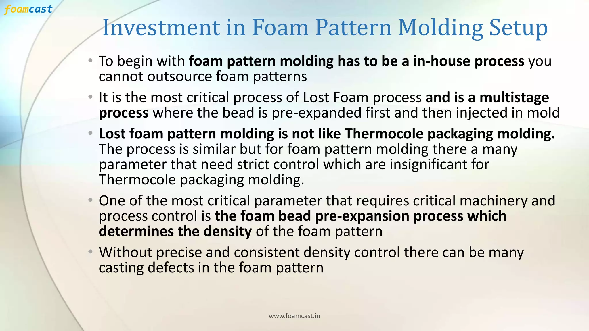 Lost foam-casting-process-implementation-challenges | PPTX