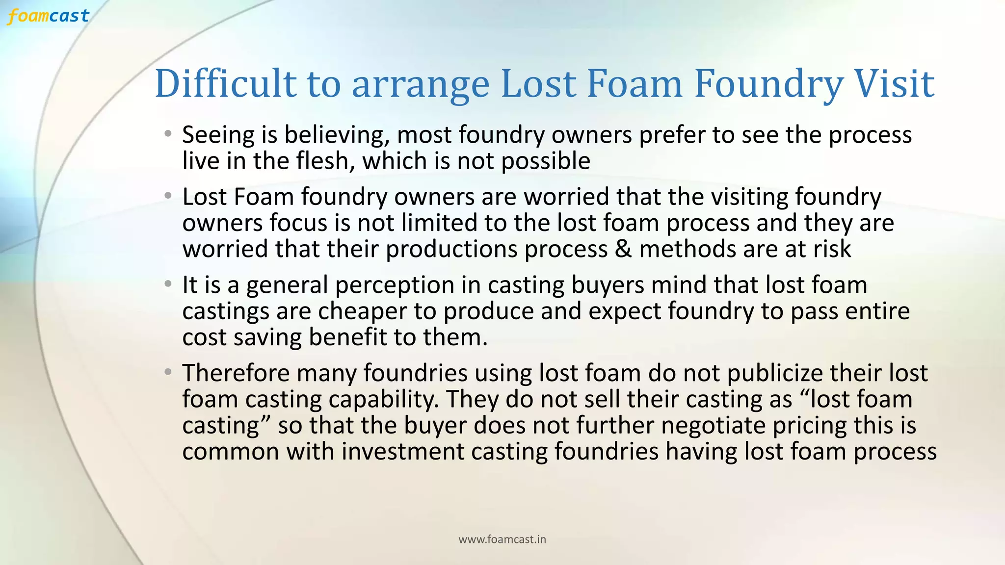 Lost foam-casting-process-implementation-challenges | PPTX