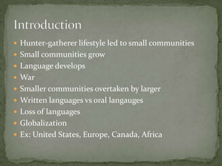 Lost languages | PPTX