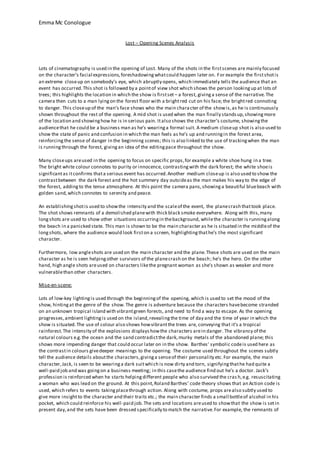 Lost - Opening Scenes Analysis | DOCX