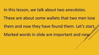 Lost and Found by Nima 7E | PPT