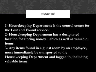 Lost and found procedures to be followed | PPTX