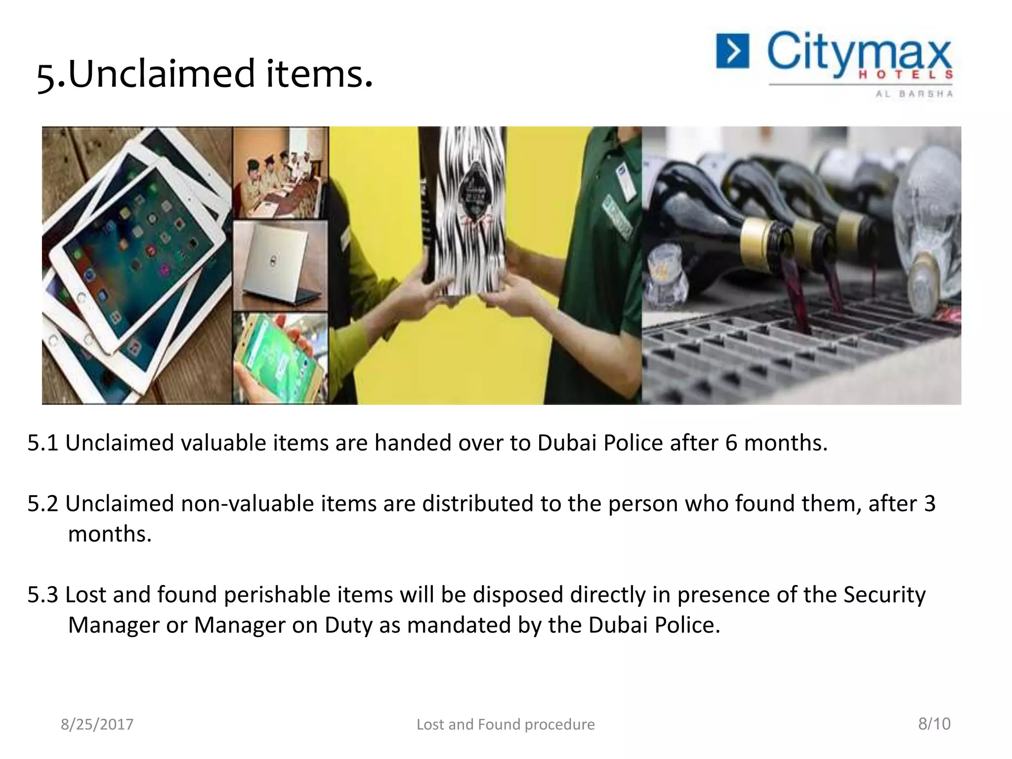 Lost and found procedure | PPTX