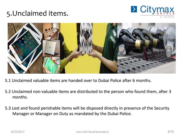 Lost and found procedure | PPTX