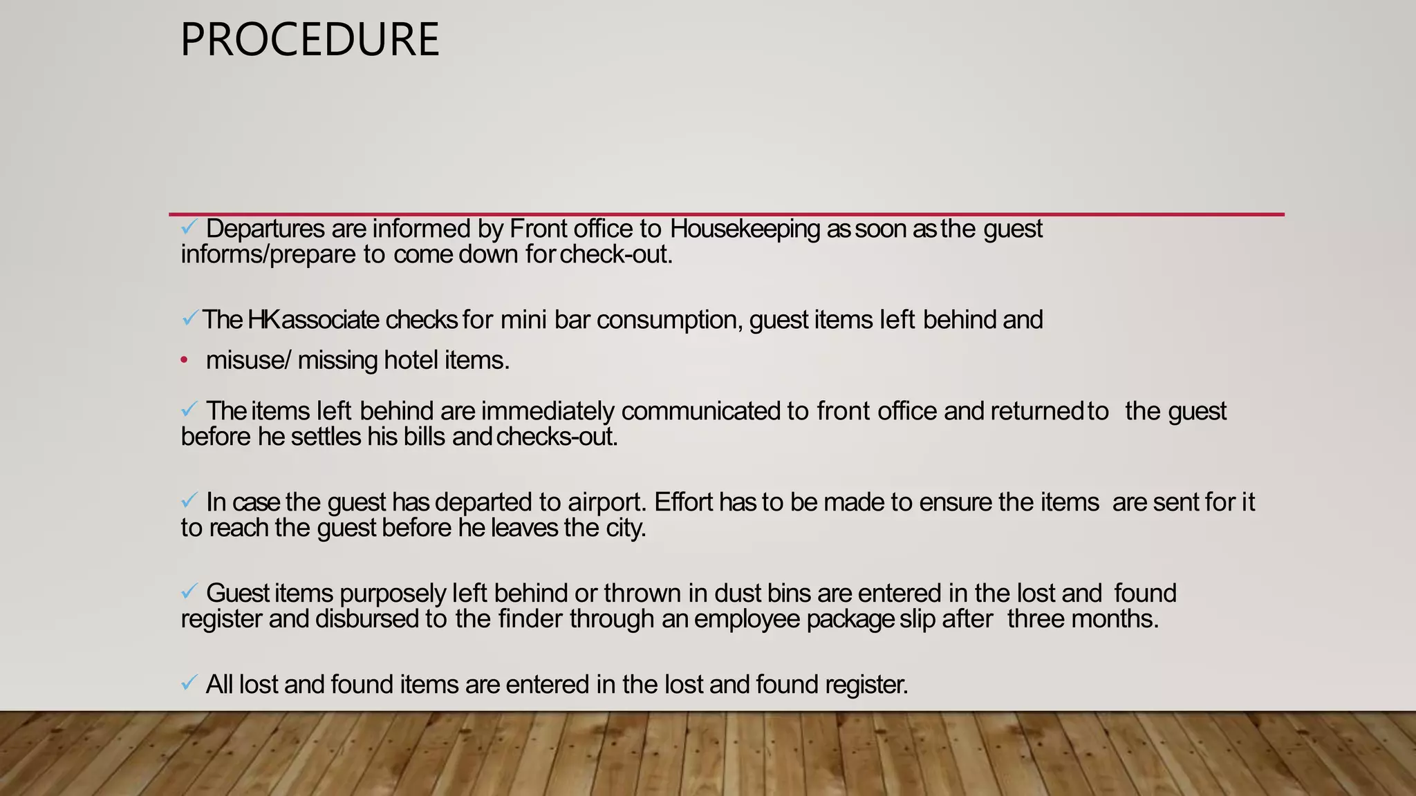 Lost and found procedure hk | PPTX