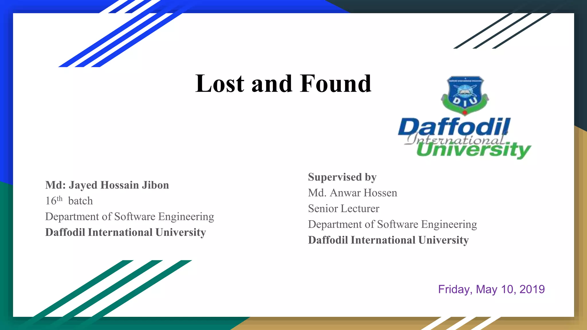 Lost and Found - by jayed hossain jibon | PPTX