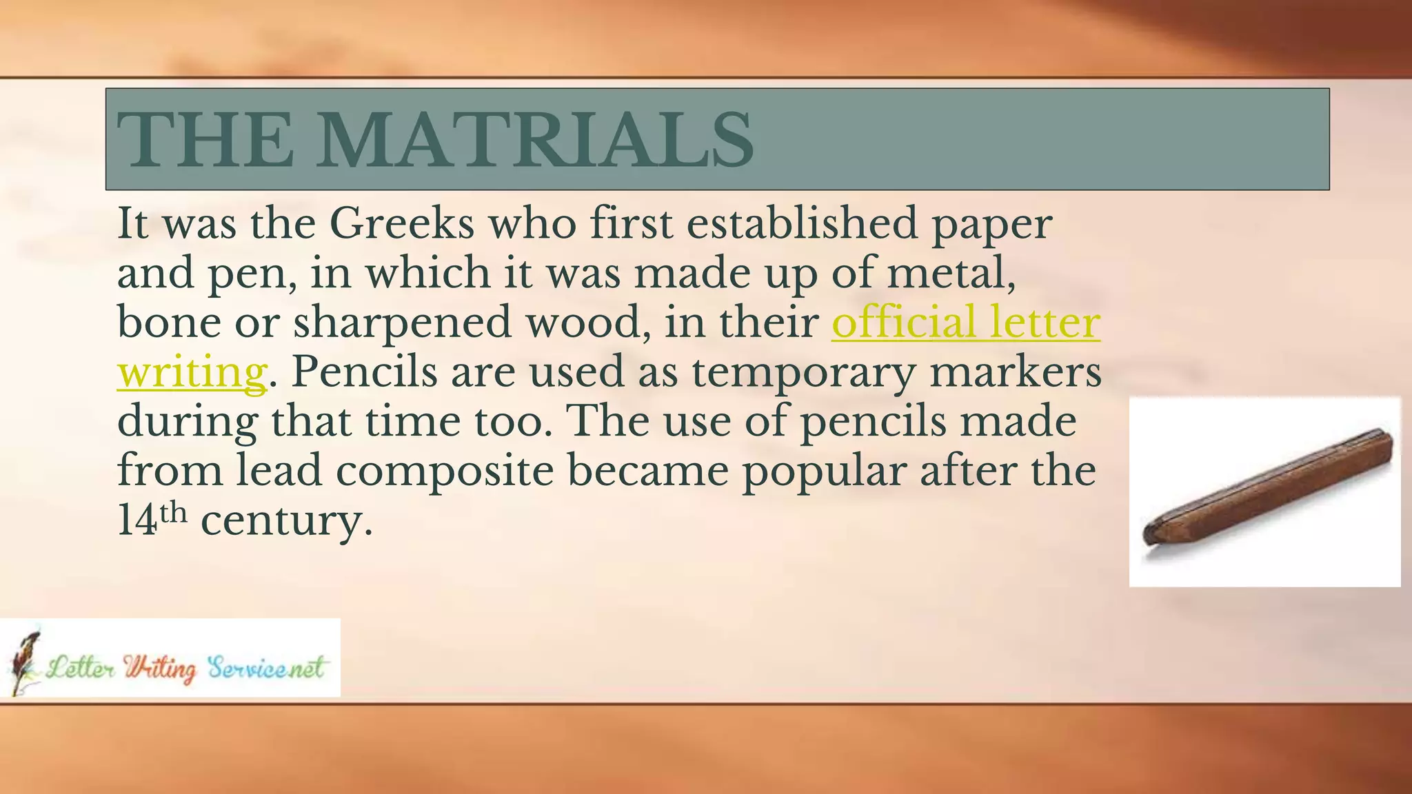 Lost Art of Letter Writing | PPTX