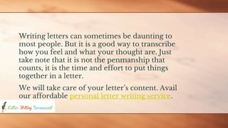 Lost Art of Letter Writing | PPTX