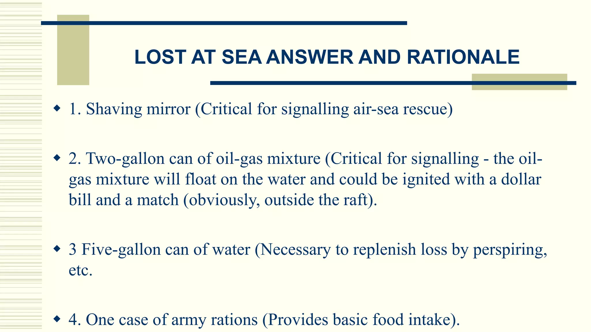 LOST AT SEA ANSWER AND RATIONALE.pptx