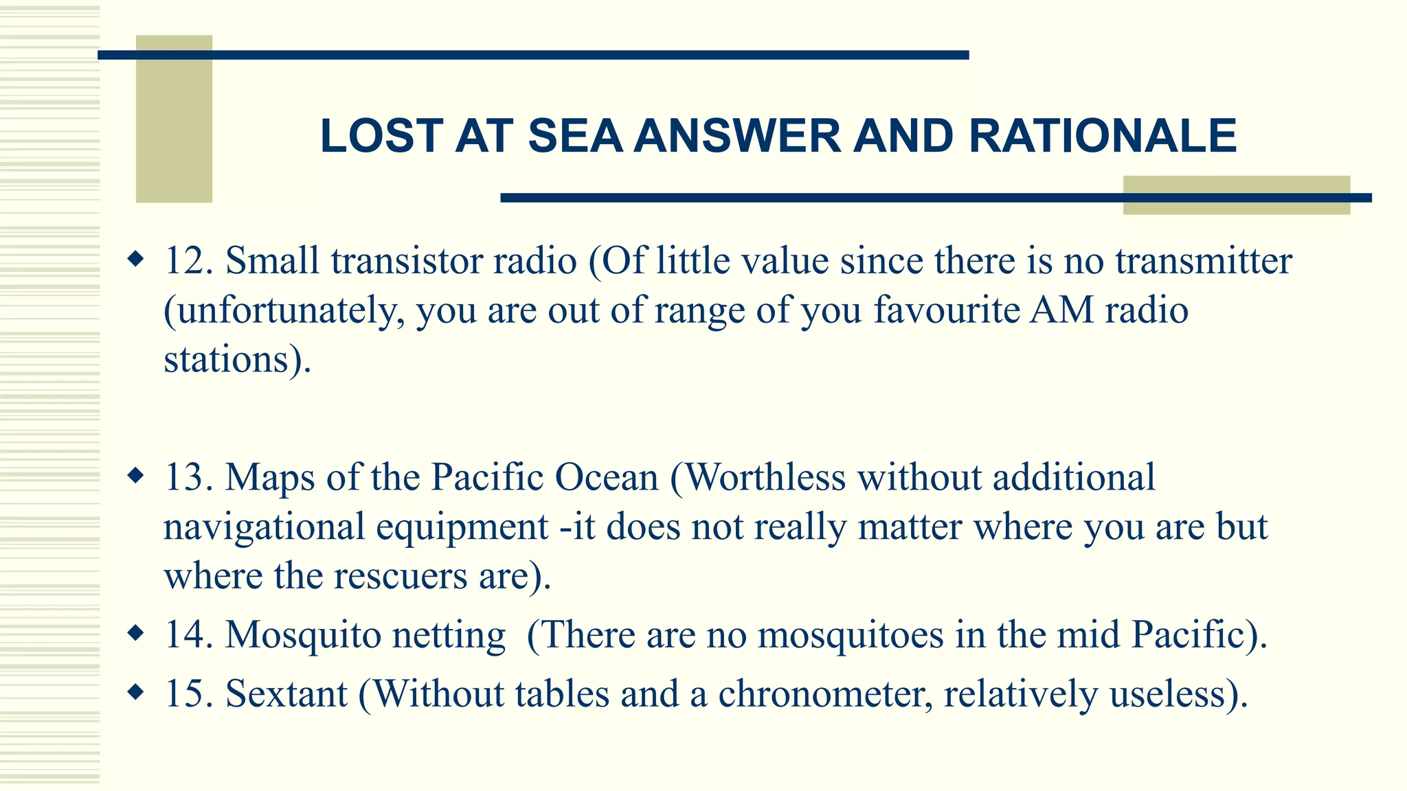 LOST AT SEA ANSWER AND RATIONALE.pptx