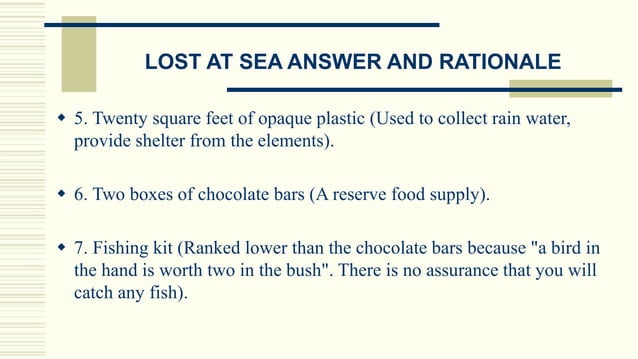 LOST AT SEA ANSWER AND RATIONALE.pptx