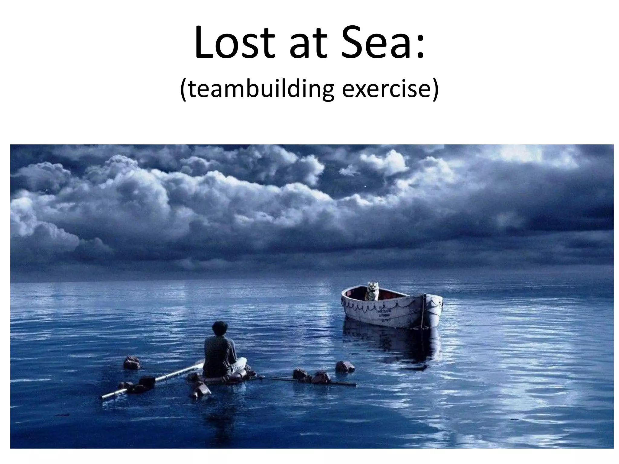 Lost at Sea Team Building Exercise power point slides | PPTX