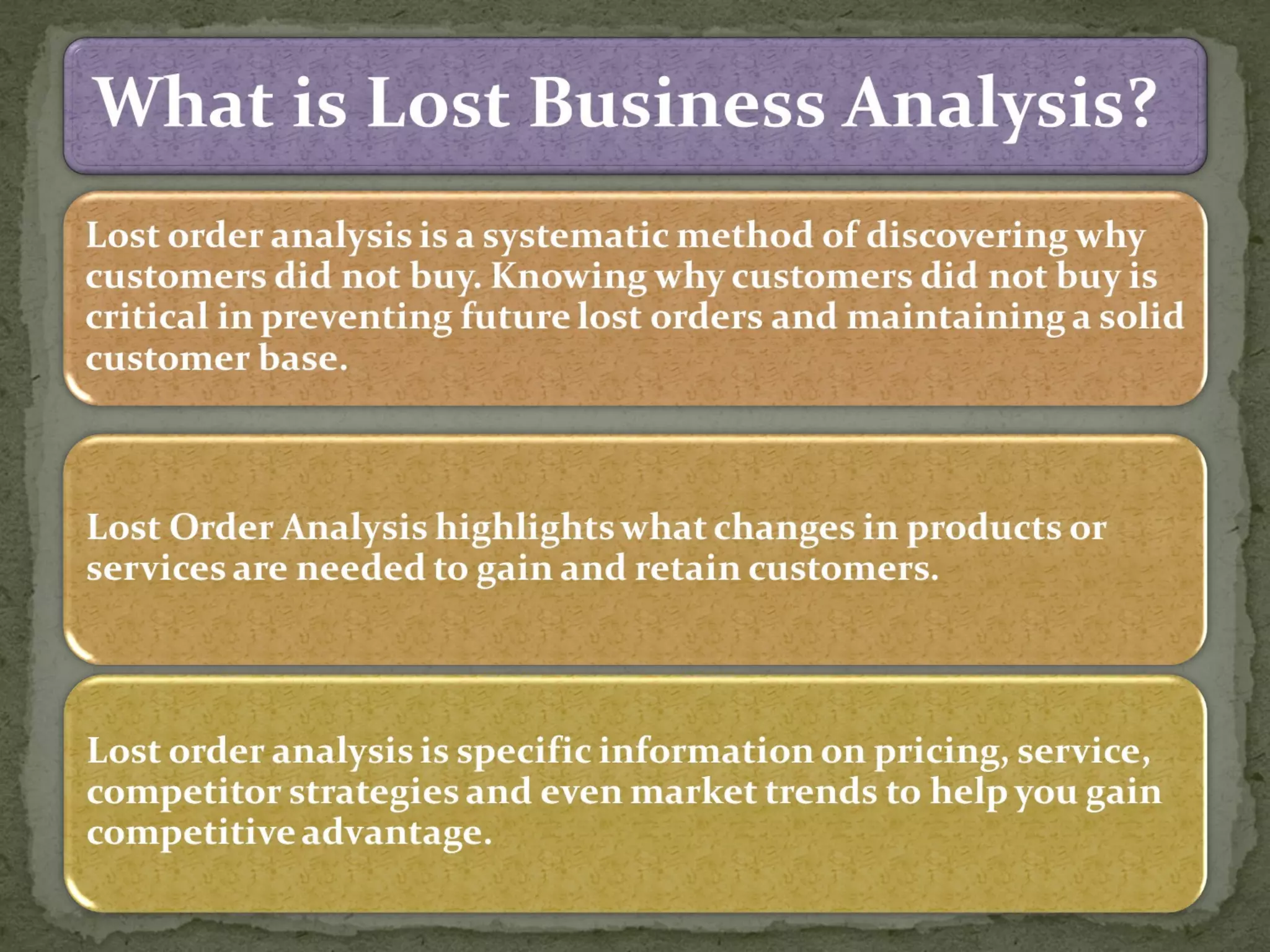 Lost Business Analysis | PPT