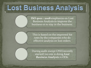 Lost Business Analysis | PPT