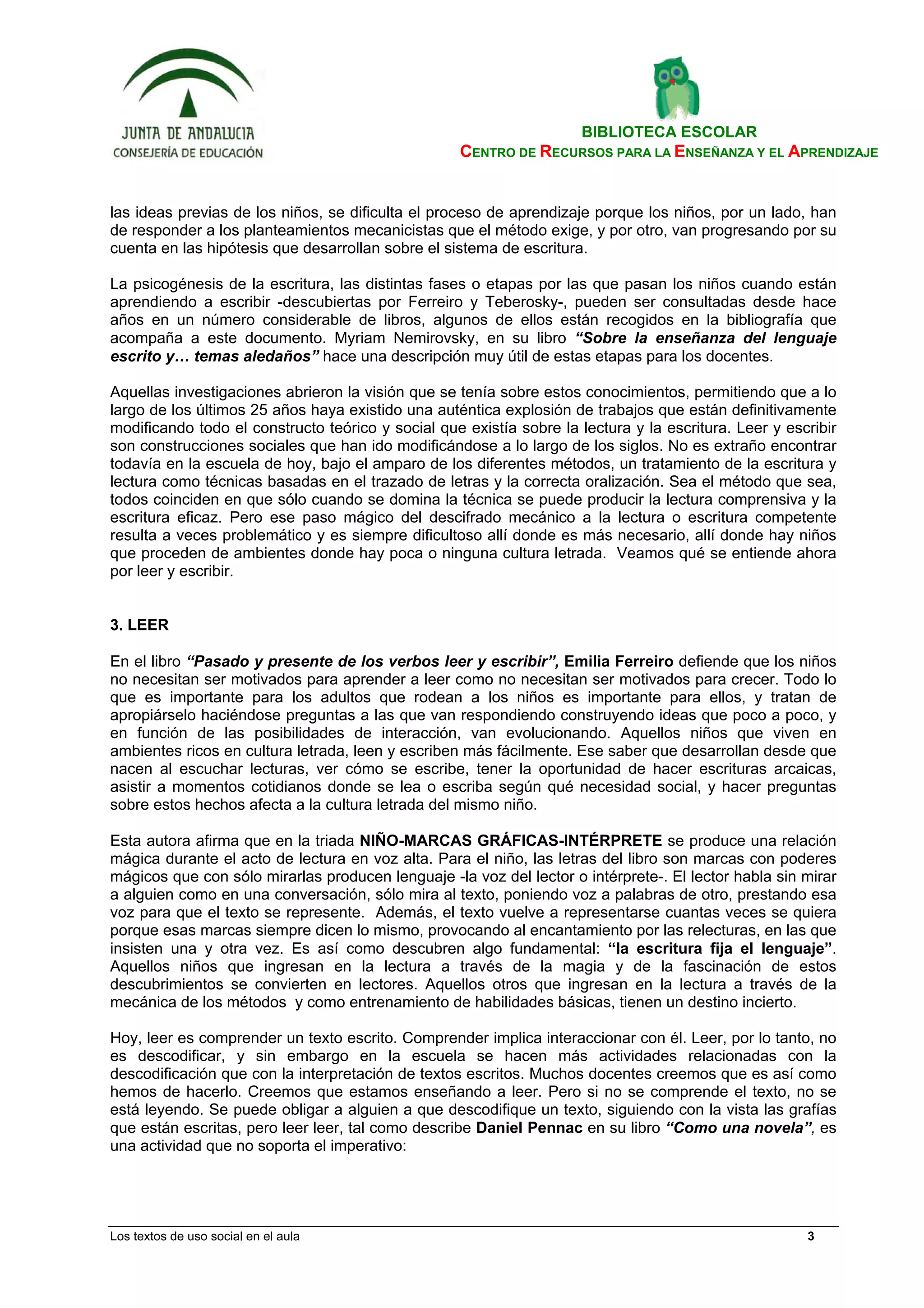 Los Textos De Uso Social En El Aula(2) | PDF