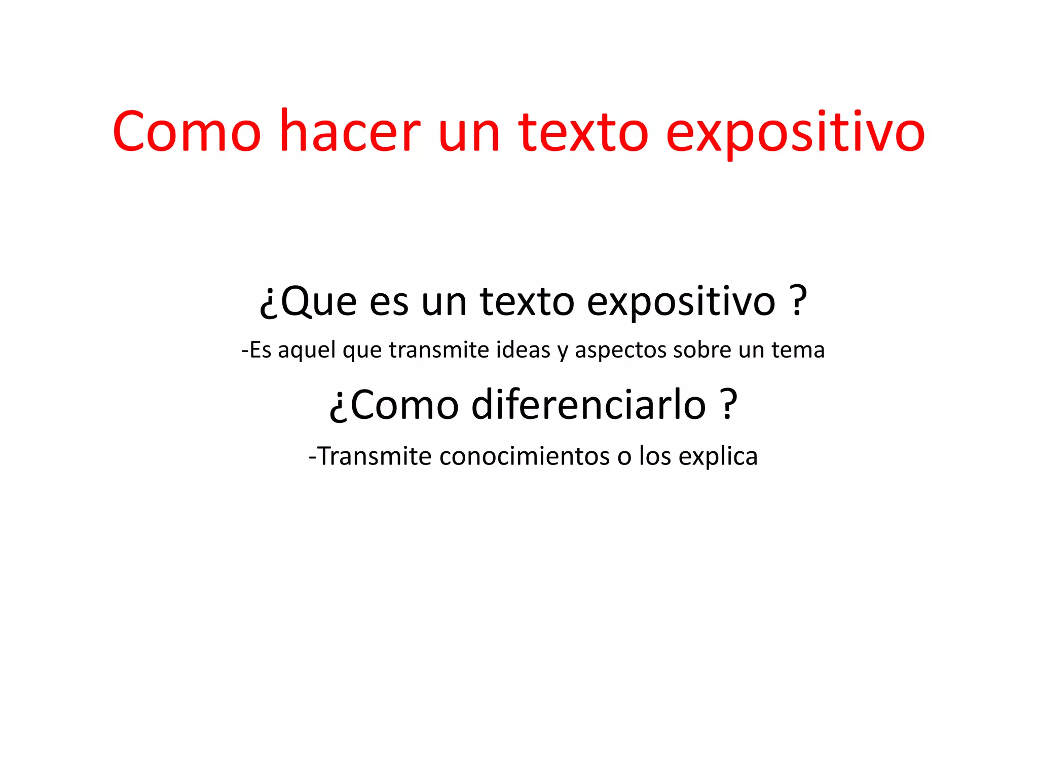 Esquema texto expositivo | PPTX