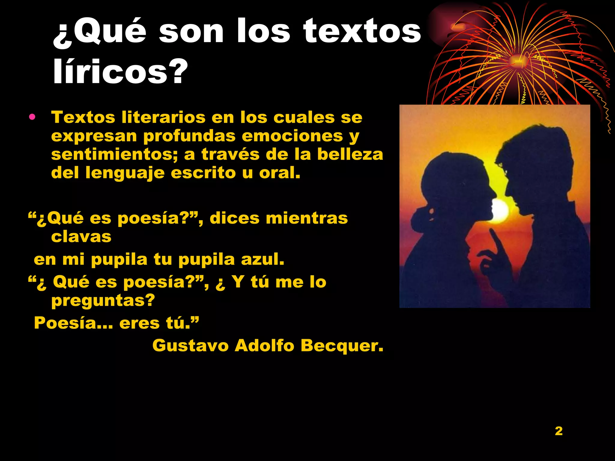 Los textos líricos4° | PPT