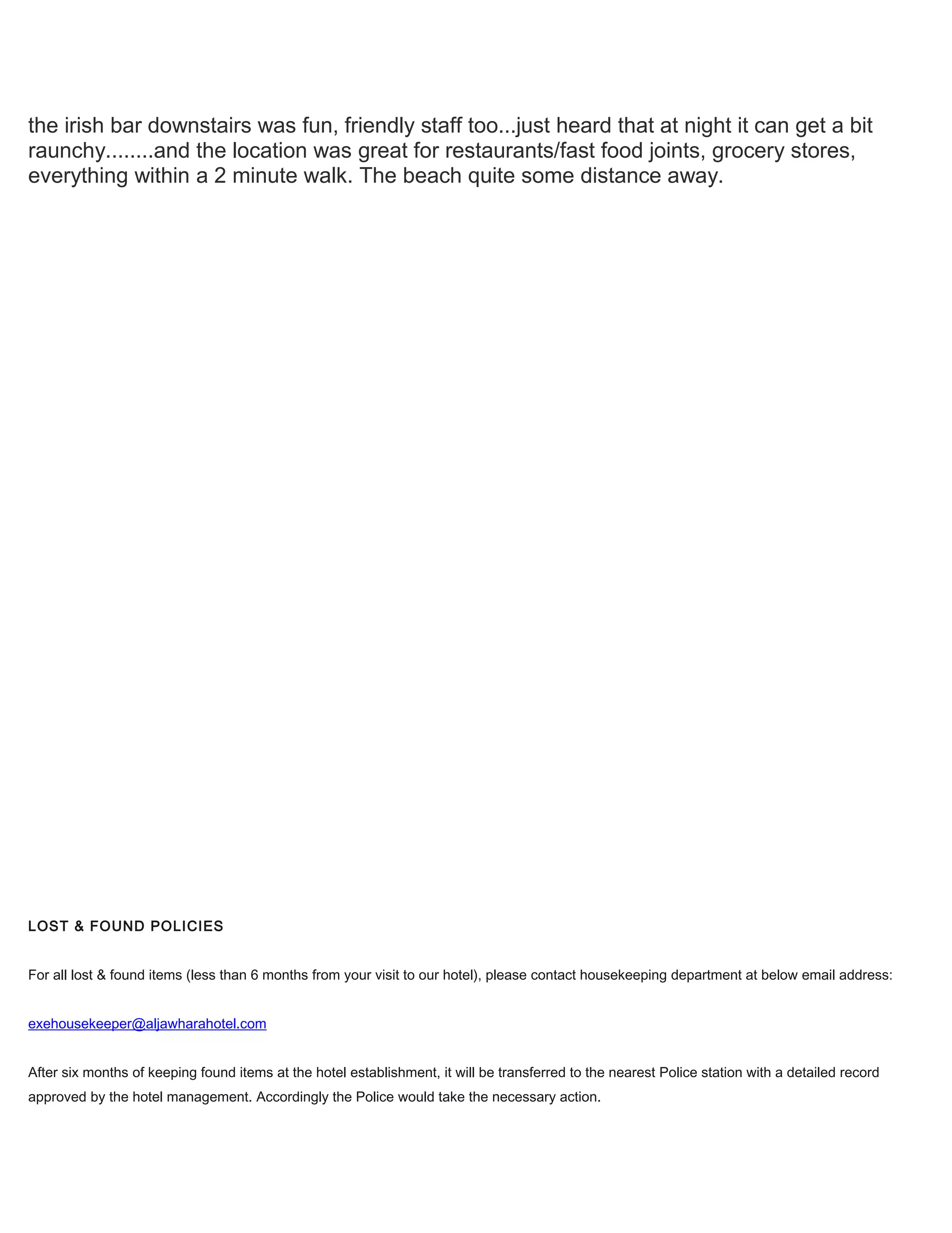 Lost & found policy | DOC