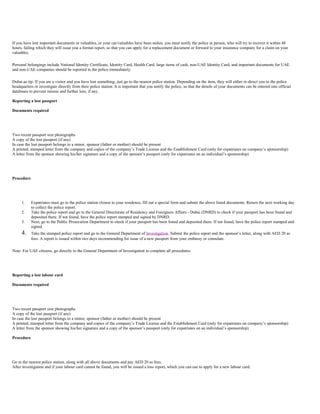 Lost & found policy | DOC