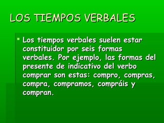 Los tiempos verbales | PPT