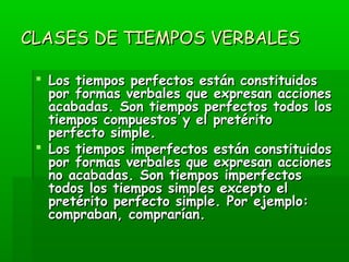 Los tiempos verbales | PPT
