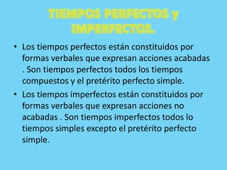 Los tiempos verbales | PPTX