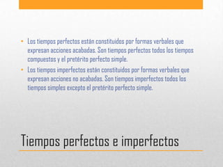 Los tiempos verbales de alba | PPTX