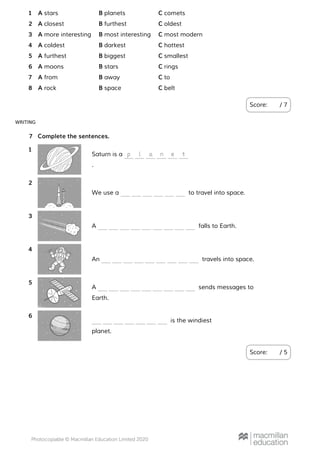 Lost in space test | PDF | Space and Astronomy | Science