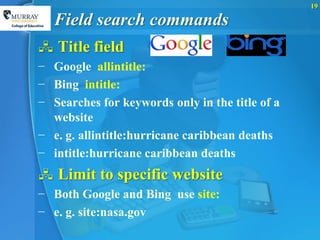 Lost in the net: Navigating search engines | PPTX