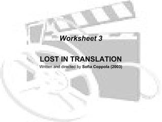 Lost In Translation | PPT