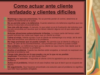 Los tipos de cliente y el tratamiento que | PPT