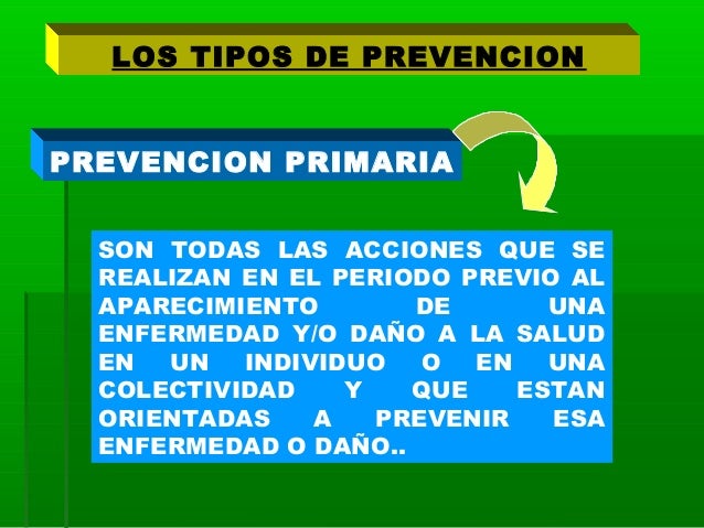 Los tipos de prevencion