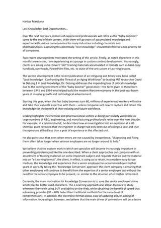 Lost knowledge | DOCX