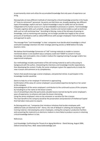 Lost knowledge | PDF