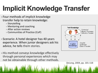 Lost knowledge: Confronting the threat of an aging workforce | PPTX