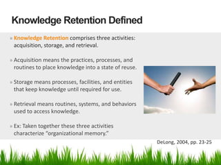 Lost knowledge: Confronting the threat of an aging workforce | PPTX