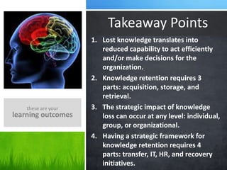 Lost knowledge: Confronting the threat of an aging workforce | PPTX