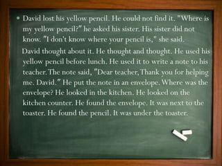Lost pencil | PPTX