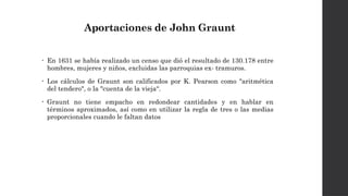 Los Trabajos de John Graunt siglo xvi.pptx